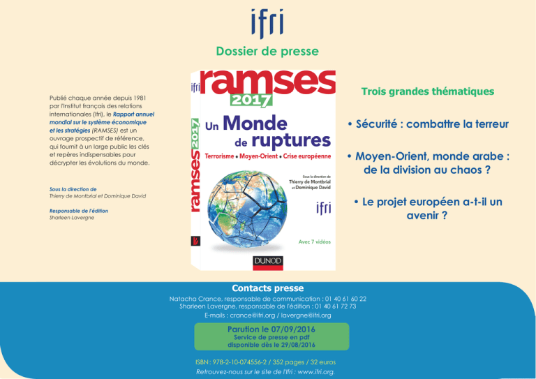 Dossier de presse RAMSES 2017