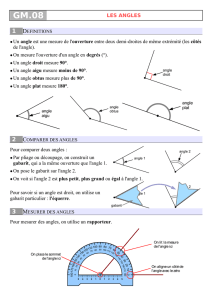 fiche de séance sur les angles