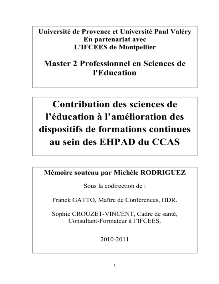Contribution des sciences de l`éducation à l`amélioration