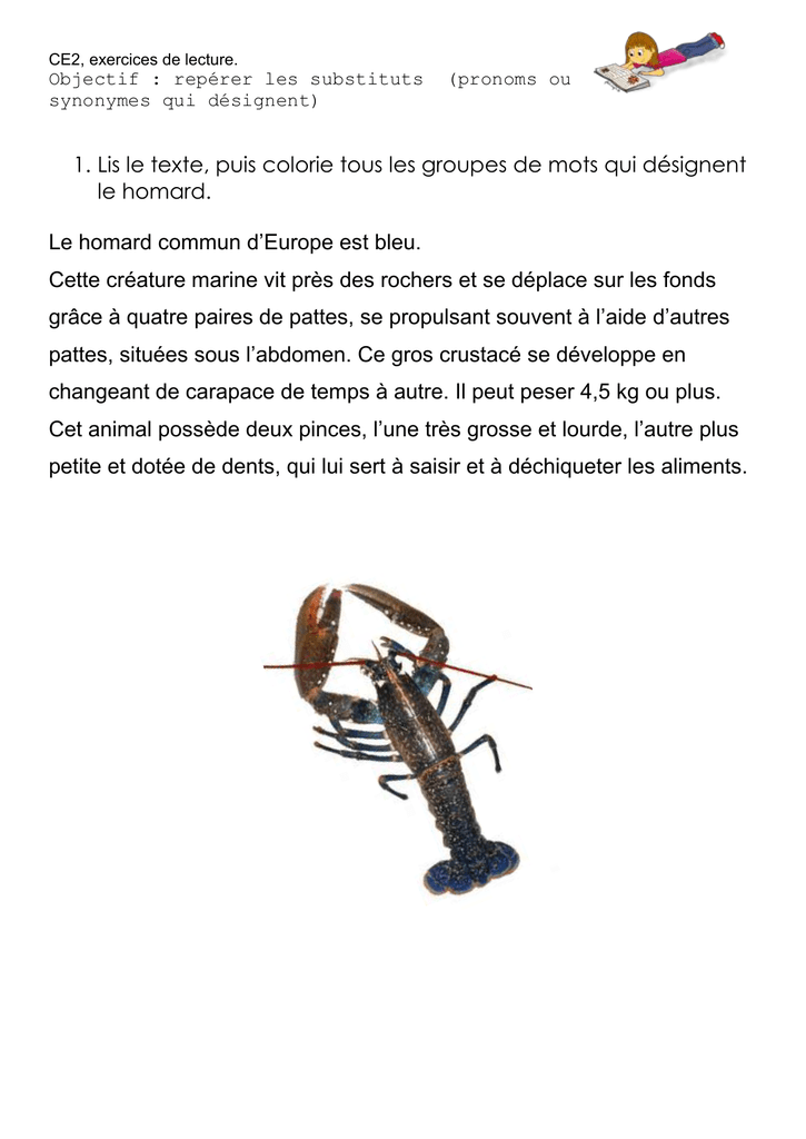 exercices de lecture substituts